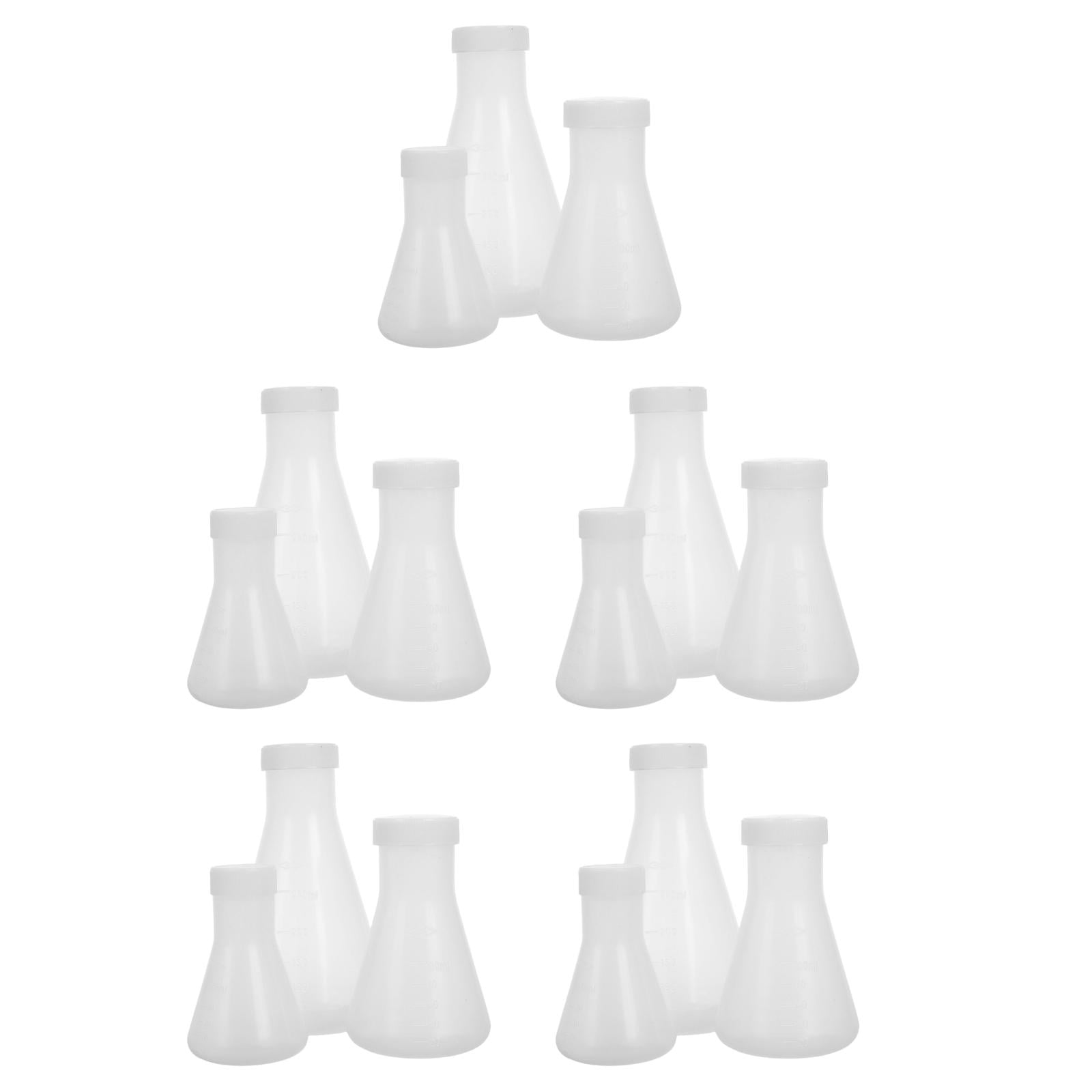 Worgeous 15 pcs Laboratory Conical Flask Erlenmeyer 50mL+100mL+250ml ...