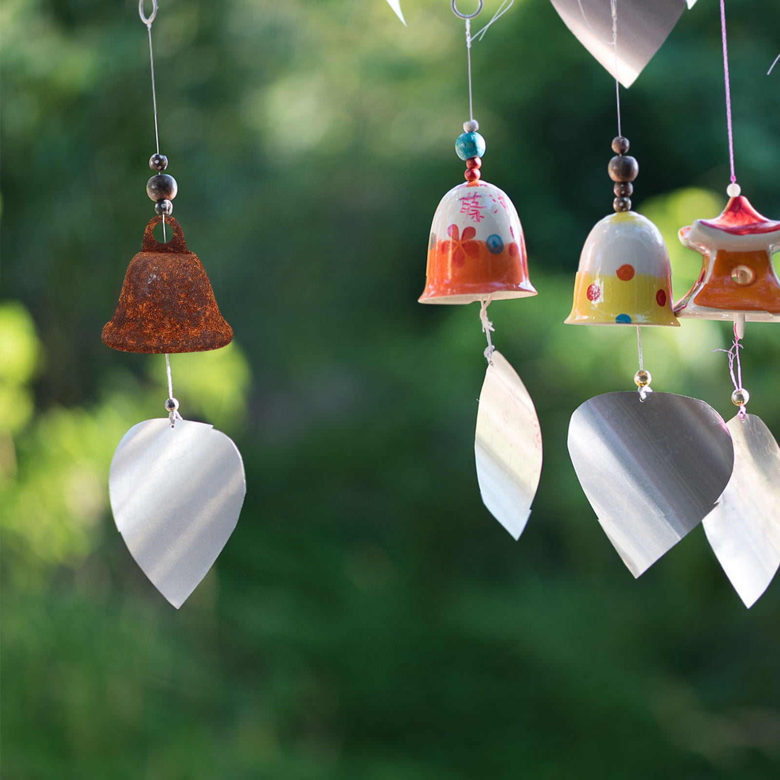 COSMOBETTY Mini Craft Bells Vintage Rustic Iron Bell Pendant Light ...