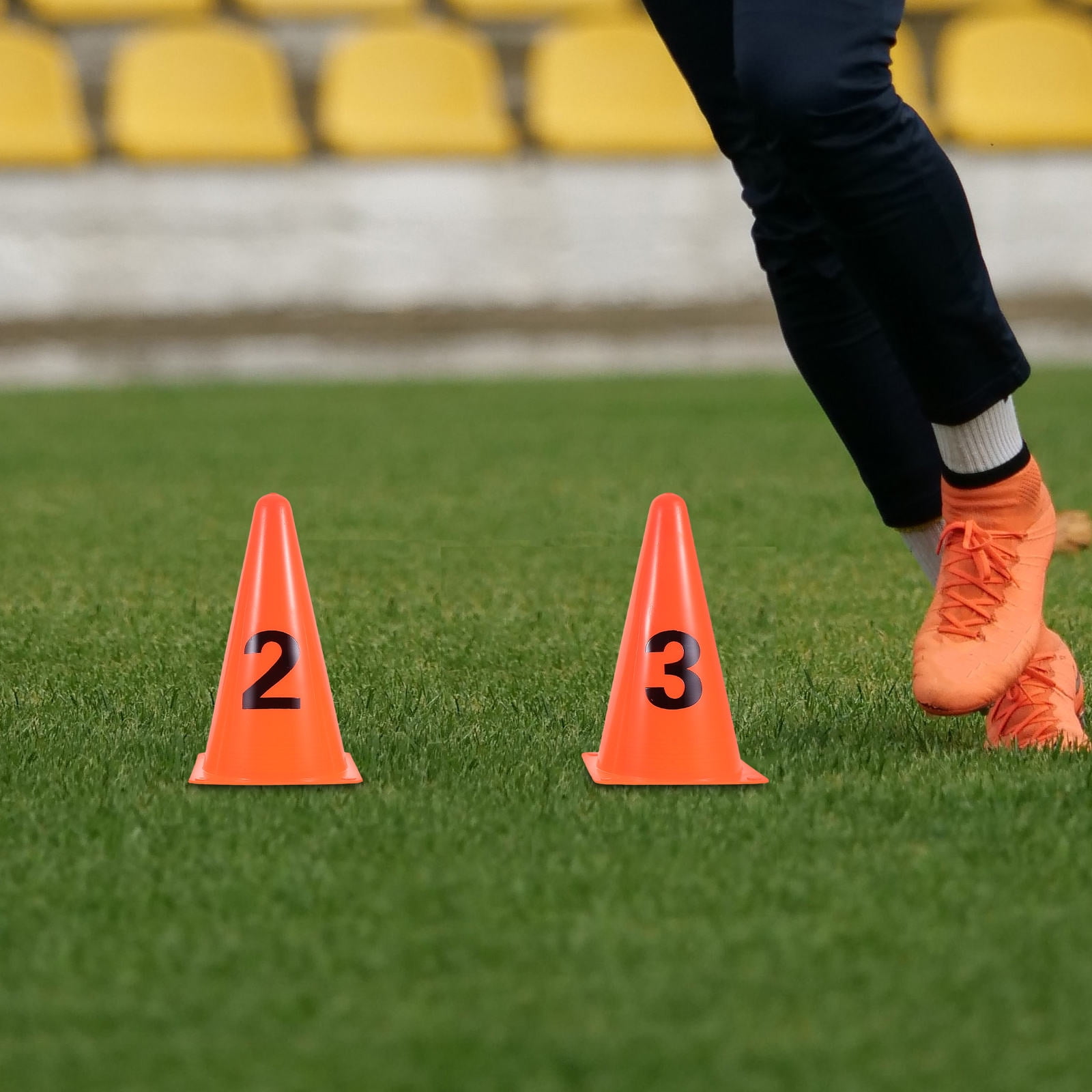 Worgeous 15Pcs Numbered Cones Plastic Training Traffic Cones 8.8inch ...