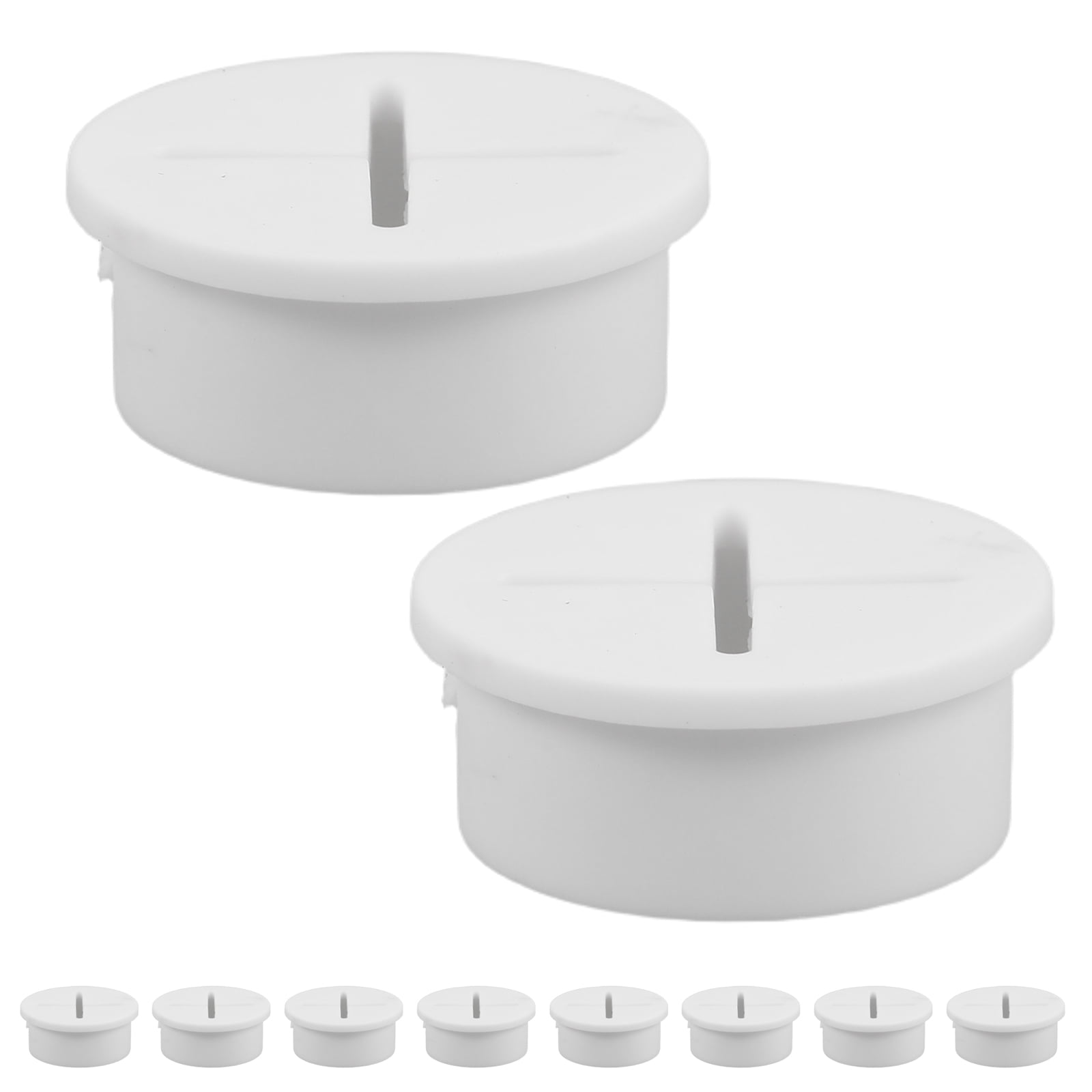 Worgeous 15pcs Desk Wire Cord Cable Grommets Hole Covers Plastic Round ...