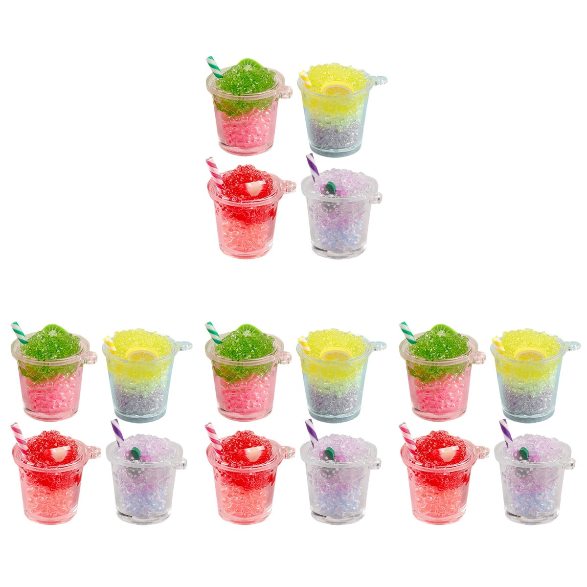 Worgeous 16 Pcs Miniature Drinks Luminous Fake Drinks Doll House ...