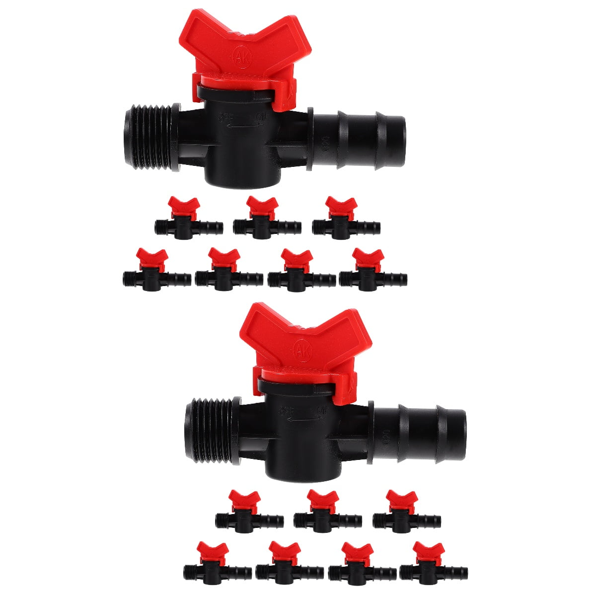 Worgeous 16 Pcs Pool Water Valves Irrigation System Valves Plastic ...
