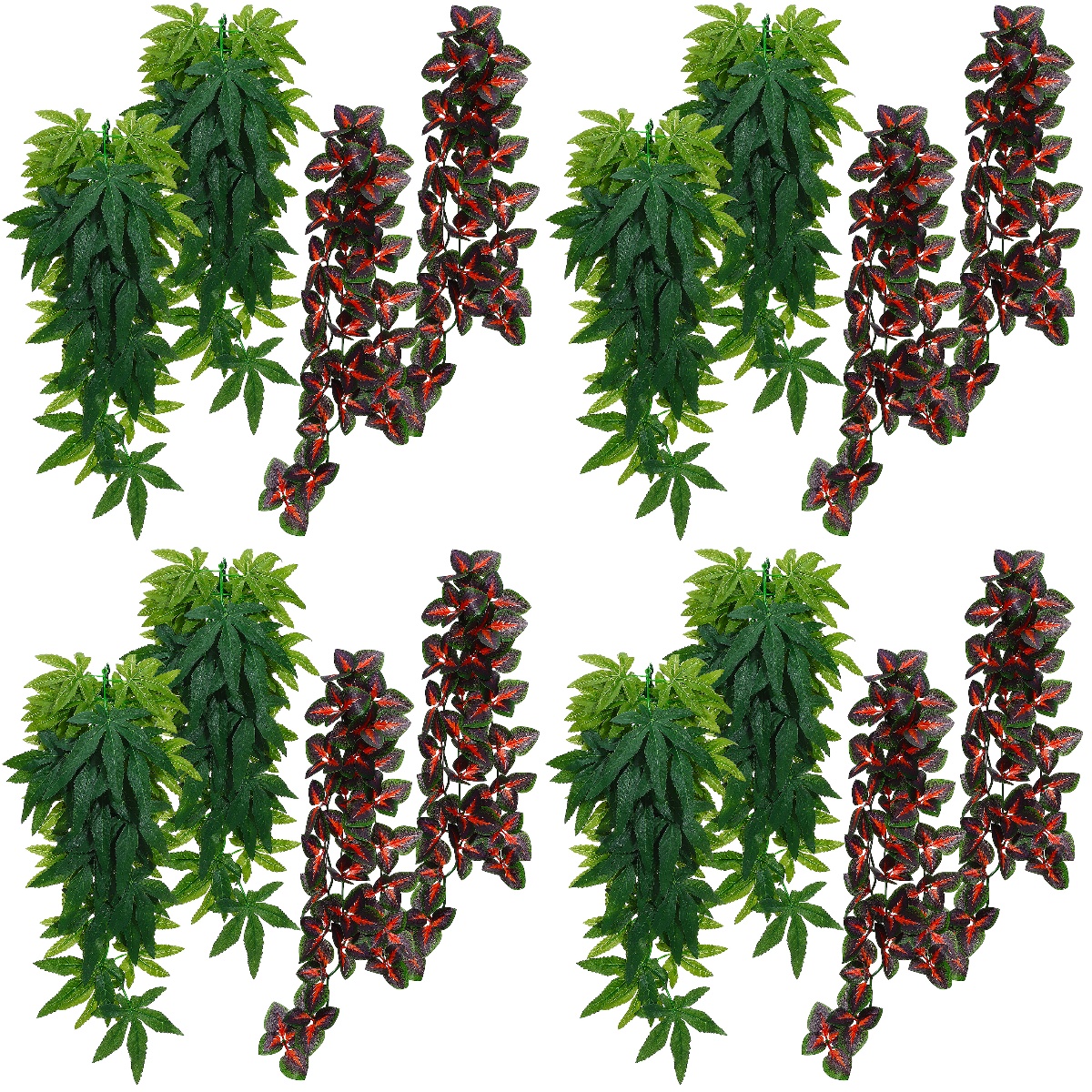 Worgeous 16 Pcs Reptile Plants Simulation Rattan Hanging Plants with ...