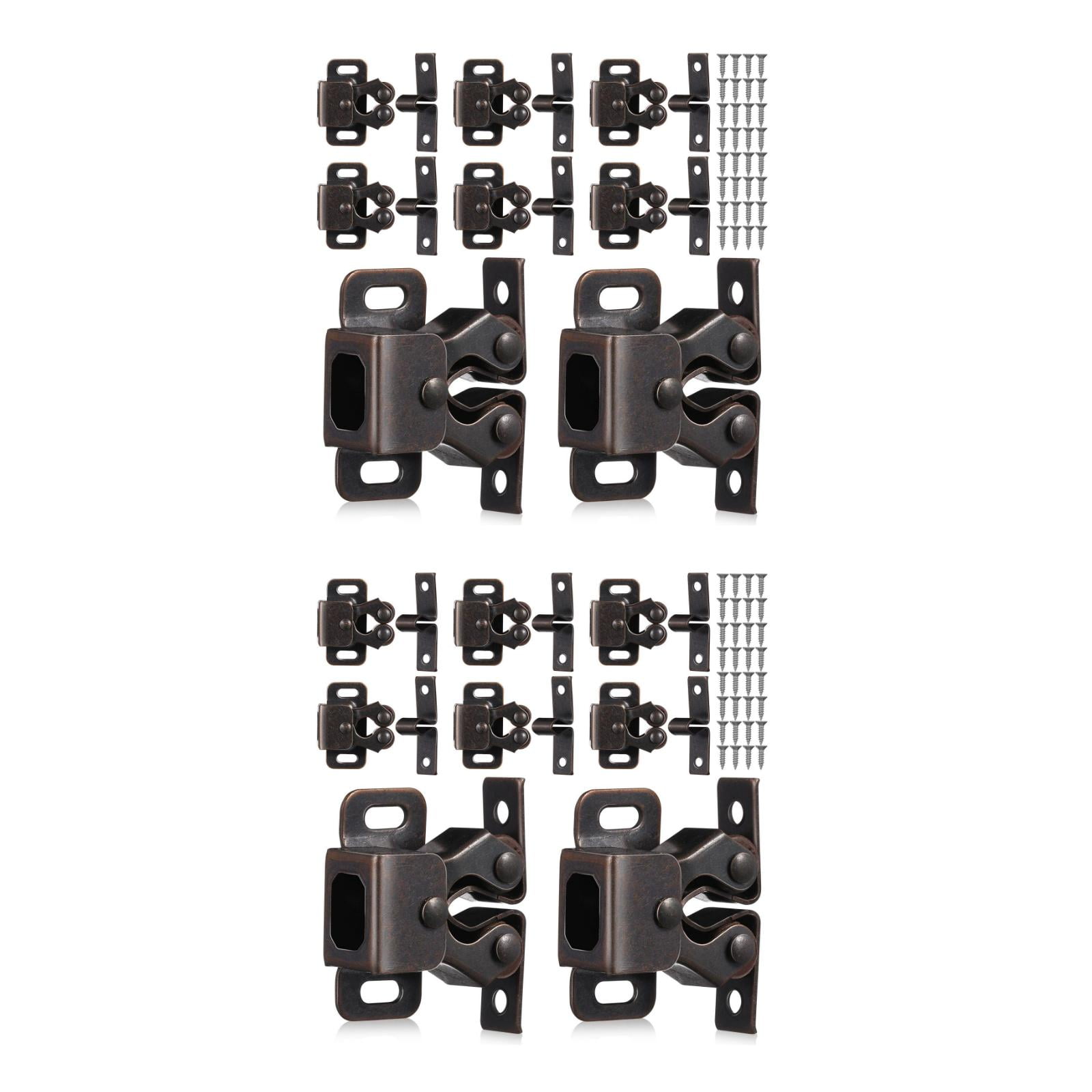 WHAMVOX WORGEOUS 16 Packs Double Roller Catch Cabinet Latches Secure ...