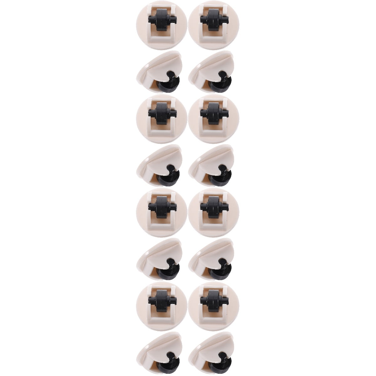 Worgeous 16 pcs Caster Wheels Non Swivel Wheels Adhesive Pulleys Stick ...