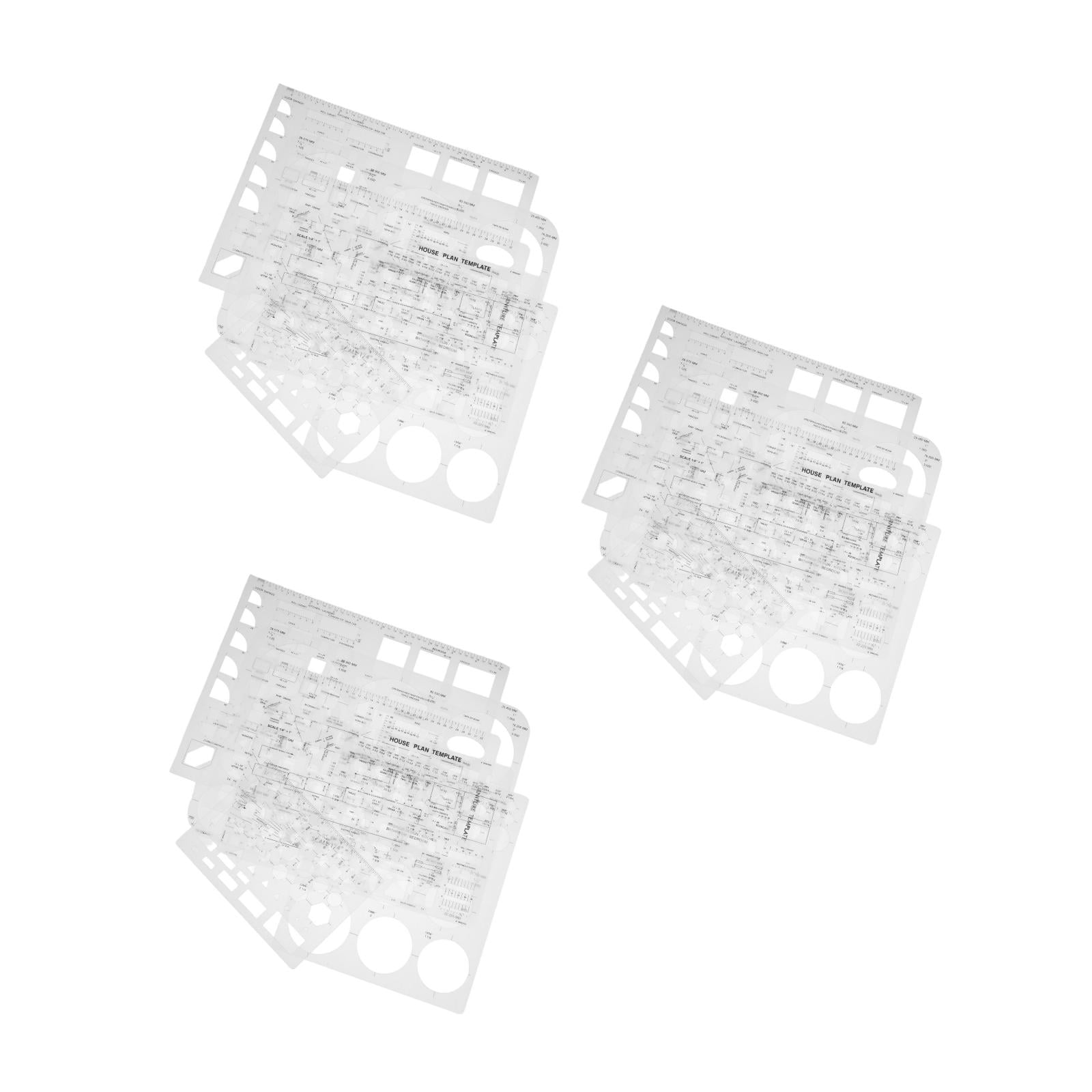 Worgeous 18 Pcs Geometric Drawings Templates Drafting Stencils ...