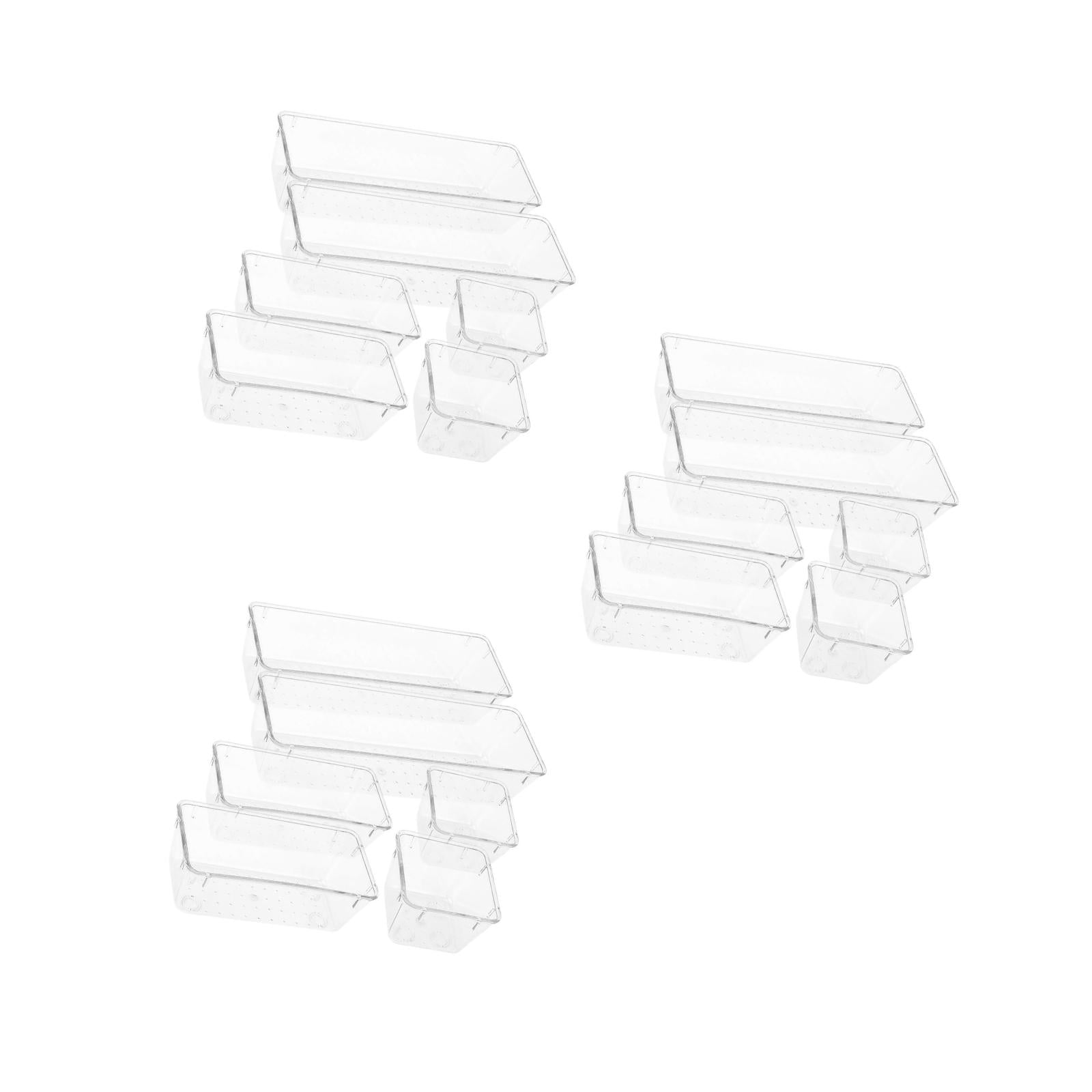 WHAMVOX 18 Pcs Clear Drawer Organizer Set Multi Functional Desk Trays ...