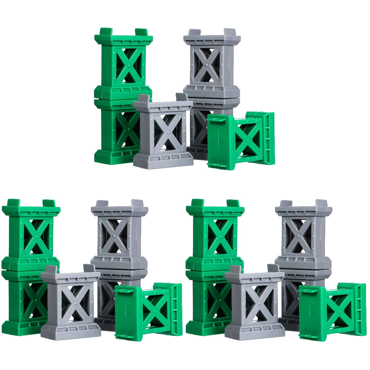 Worgeous 18 Pcs Train Bridge Piers Train Track Pieces Train Bridge ...