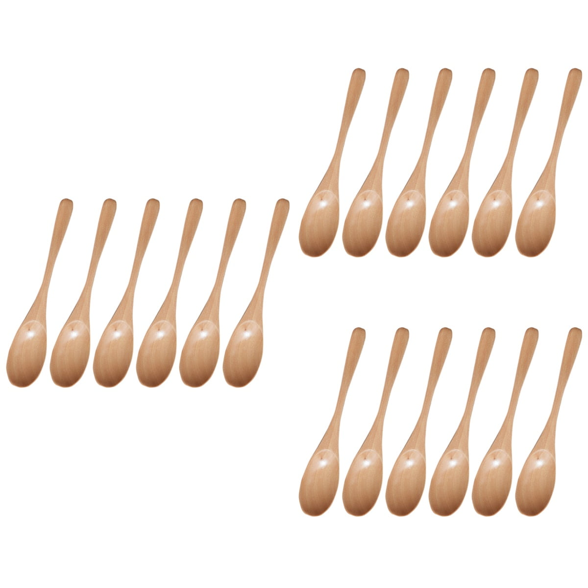 Worgeous 18 pcs Small and Exquisite Wooden Spoons Consisting of Oval ...
