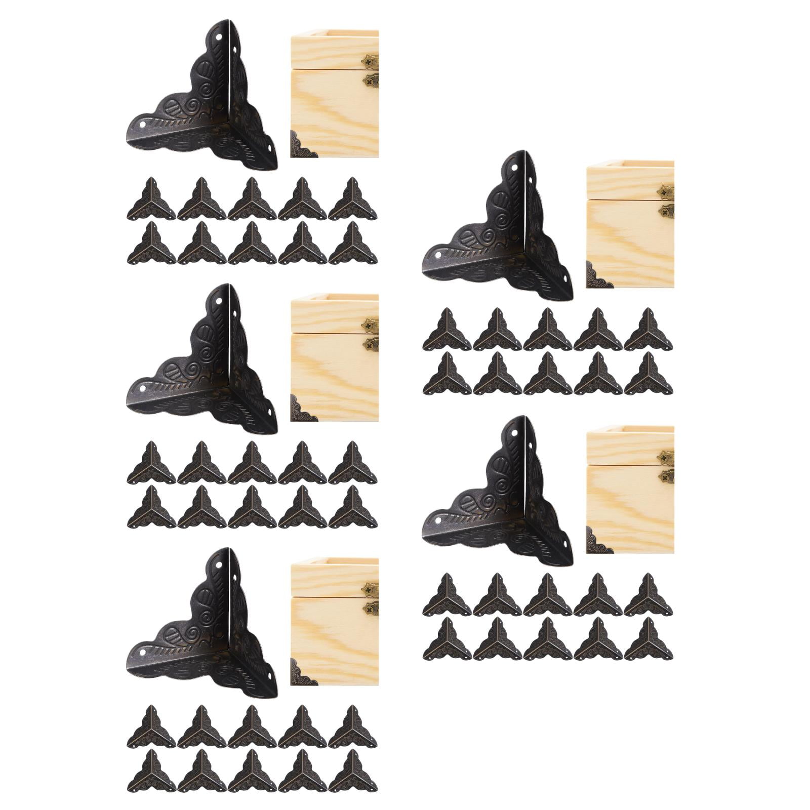 Worgeous 180 pcs Chest Corners Metal Box Corner Protectors Chest Corner ...