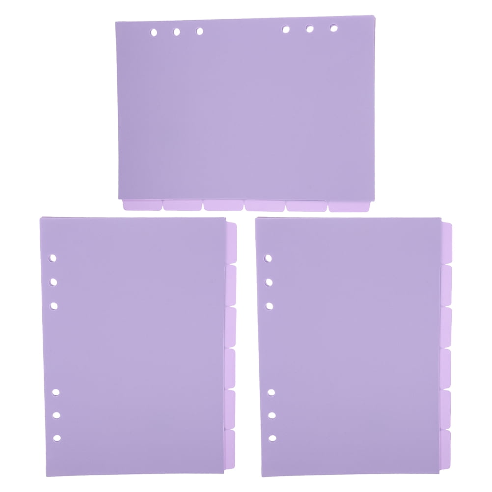 Worgeous 18pcs A5 Binder Dividers Index Page Tab Cards 6 Holes Ring ...