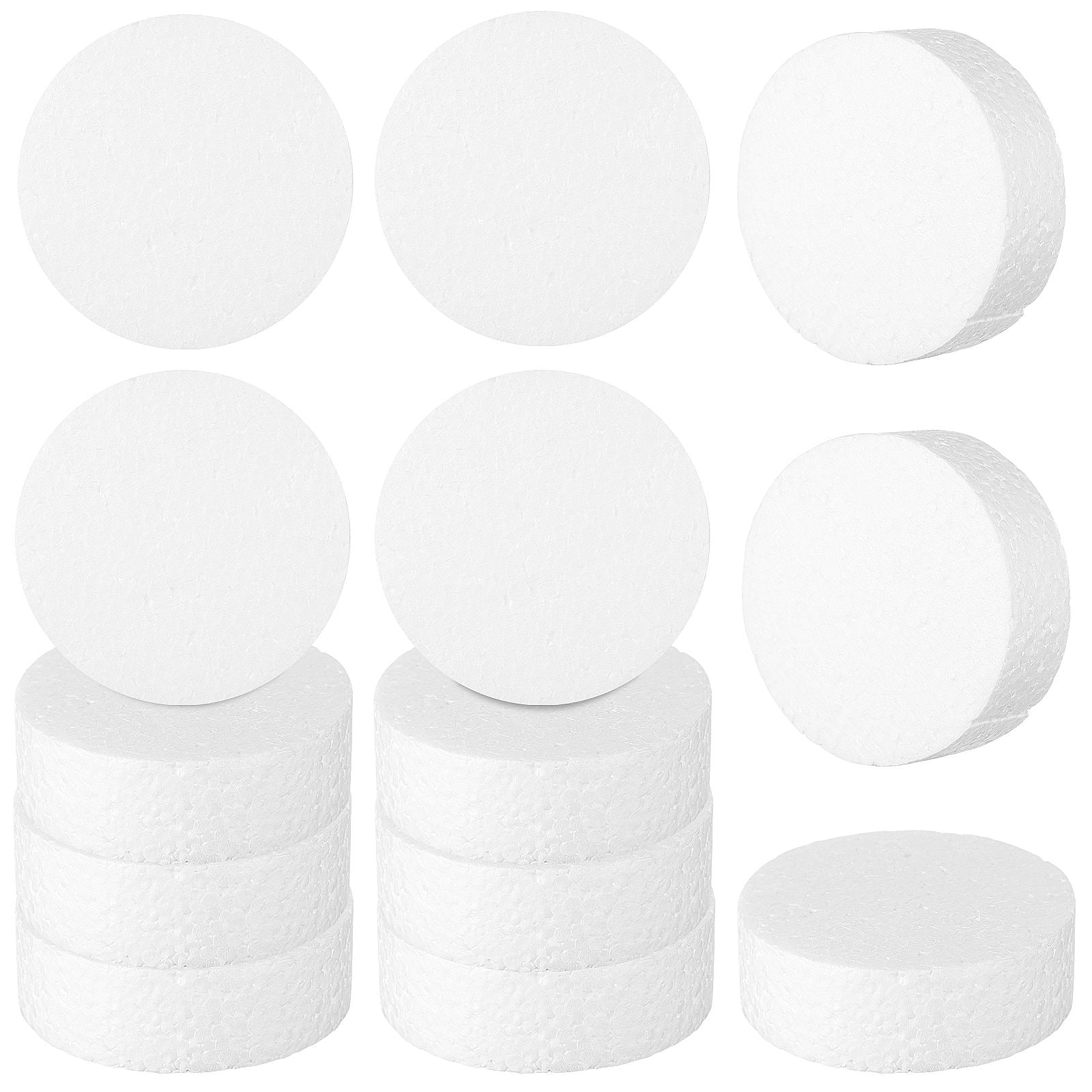 White Foam Discs for Craft Use 18pcs Lightweight Craft Blanks for Cake ...