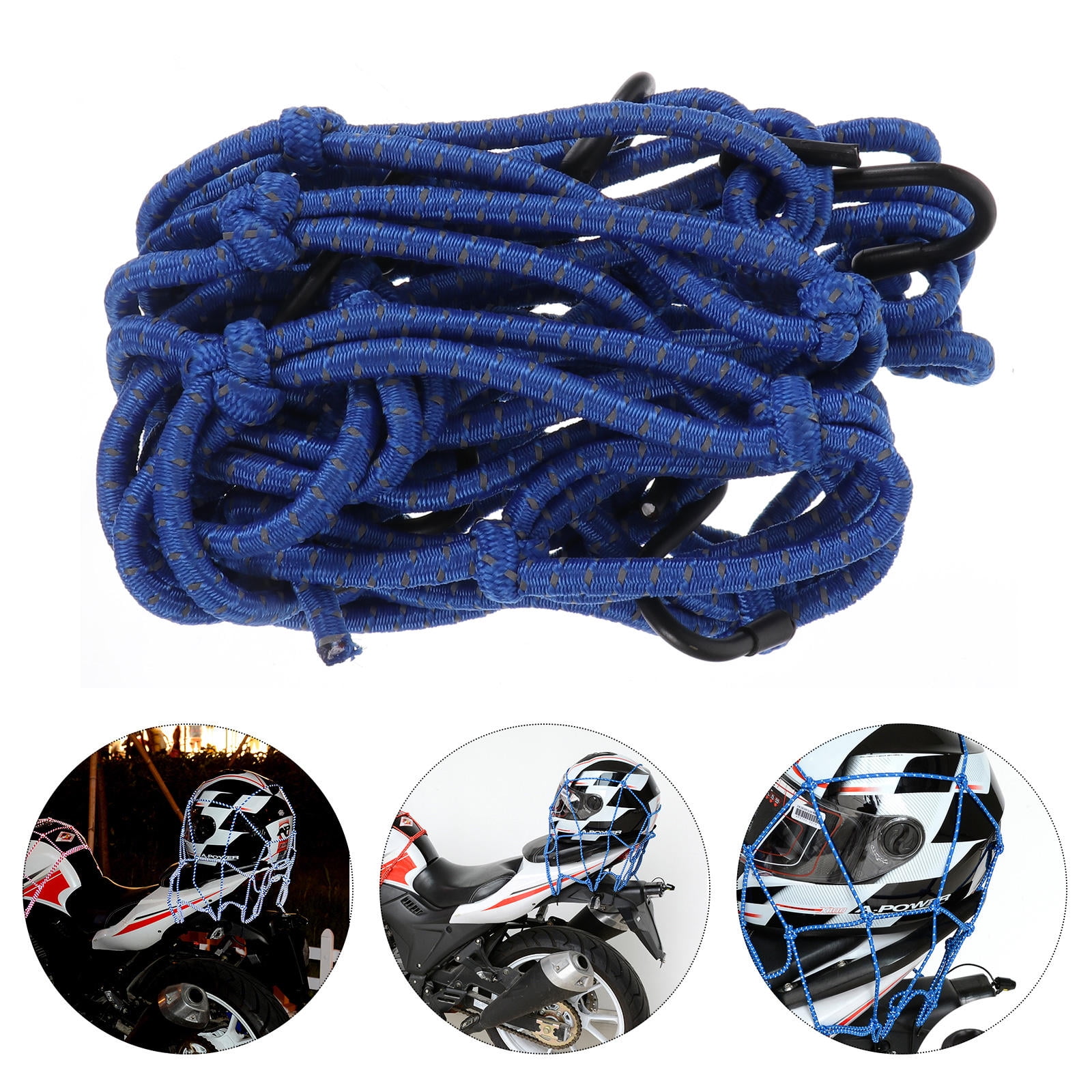 Worgeous 1Pack Blue Latex Luggage Rope for Motorcycle Helmet 30X0 ...