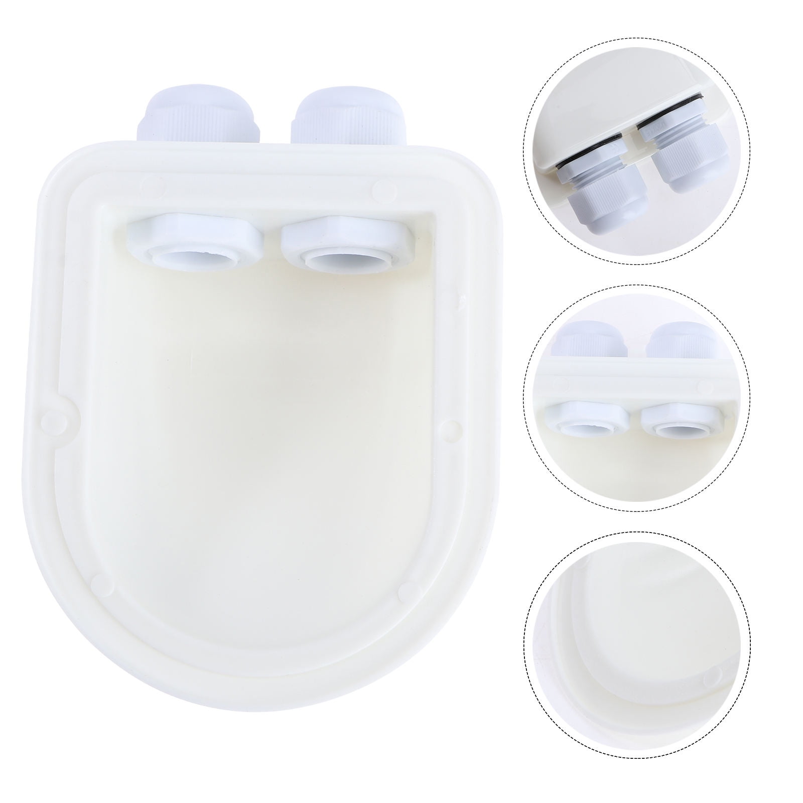 Worgeous Wire Connection Dual-hole Junction Box White ABS 1Pack ...