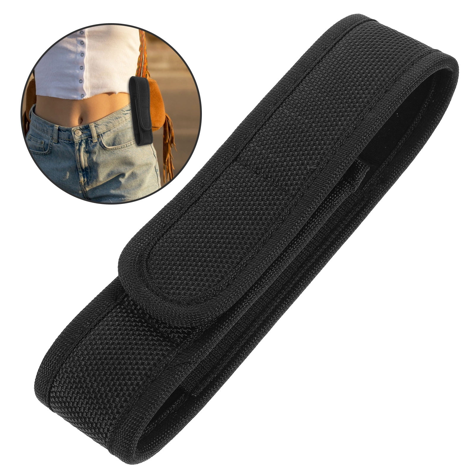 Worgeous Torch Pouch for Belt Flashlight Pouch Black Nylon 1Set ...