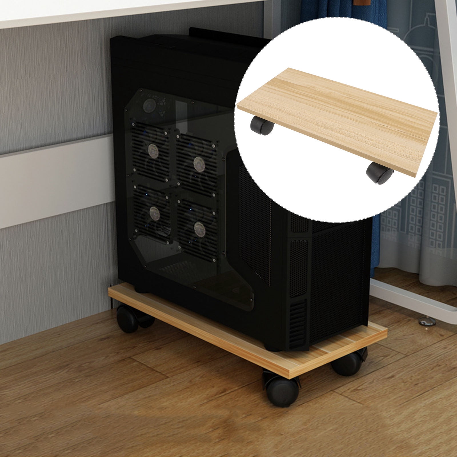 Worgeous Pc Stand For Tower Collision Protection Walnut K 1 Plastic ...