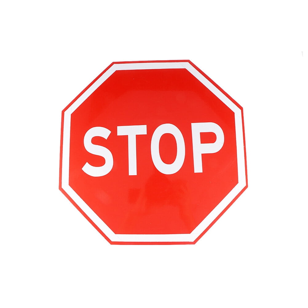 Worgeous 1Pc 30x30cm Stop Traffic Street Safety Sign Alert Attention ...