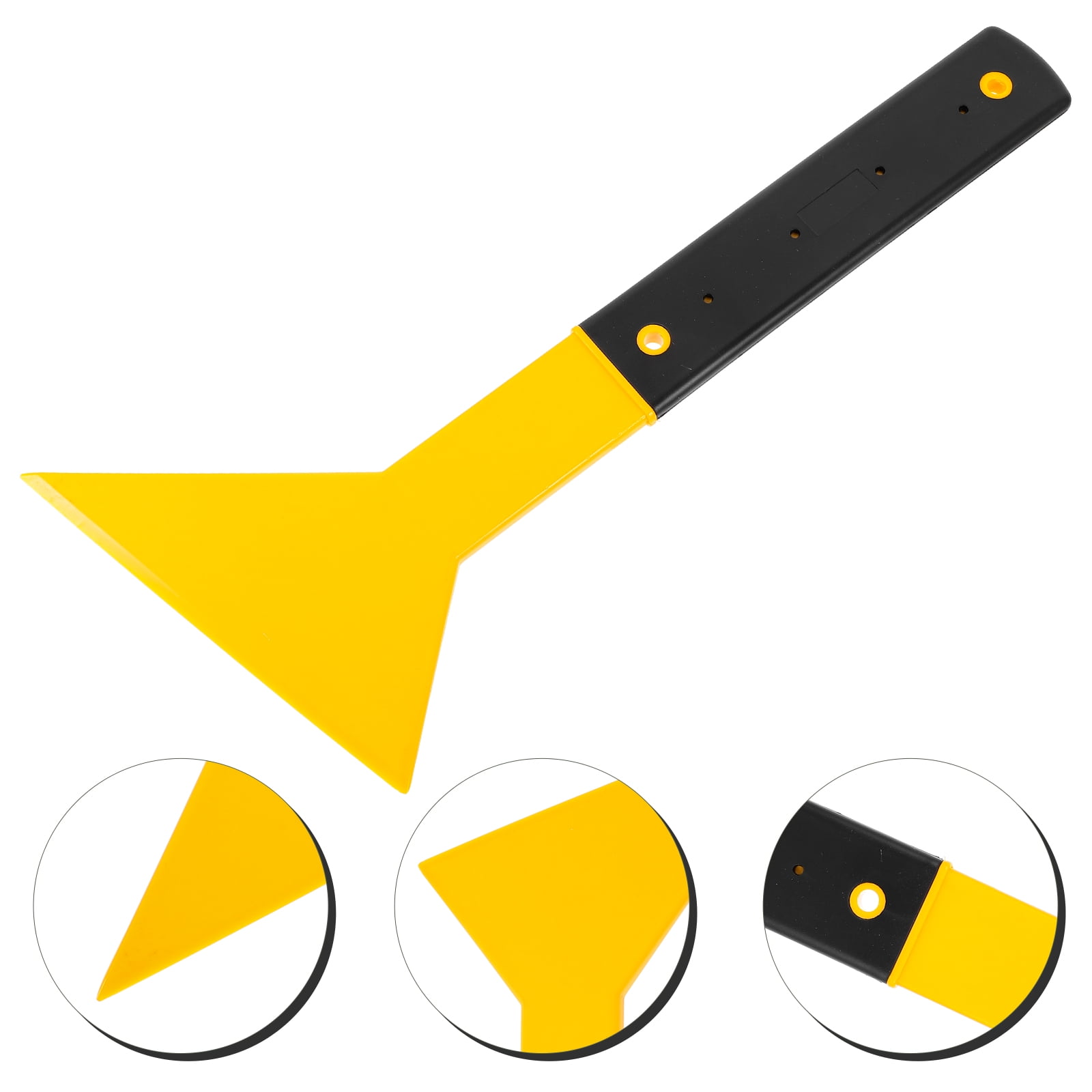 Worgeous Film Wiper Car Film Triangle Scraper Plastic Yellow 1Pc 12.8*5.9*0.4in - Walmart.com