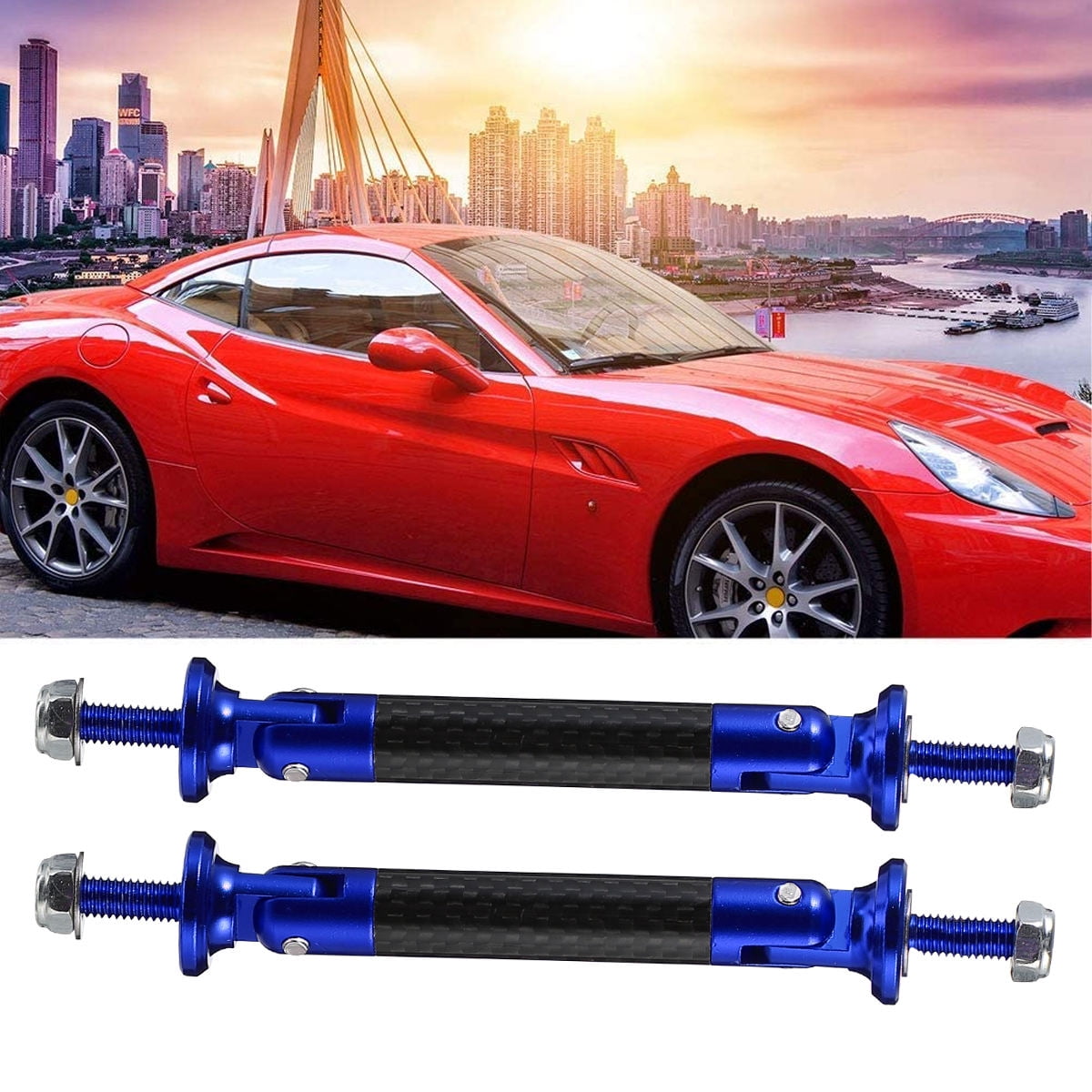 Worgeous 1Pc Universal Car Bumper Bar Protector Rod Strut Support Lever ...