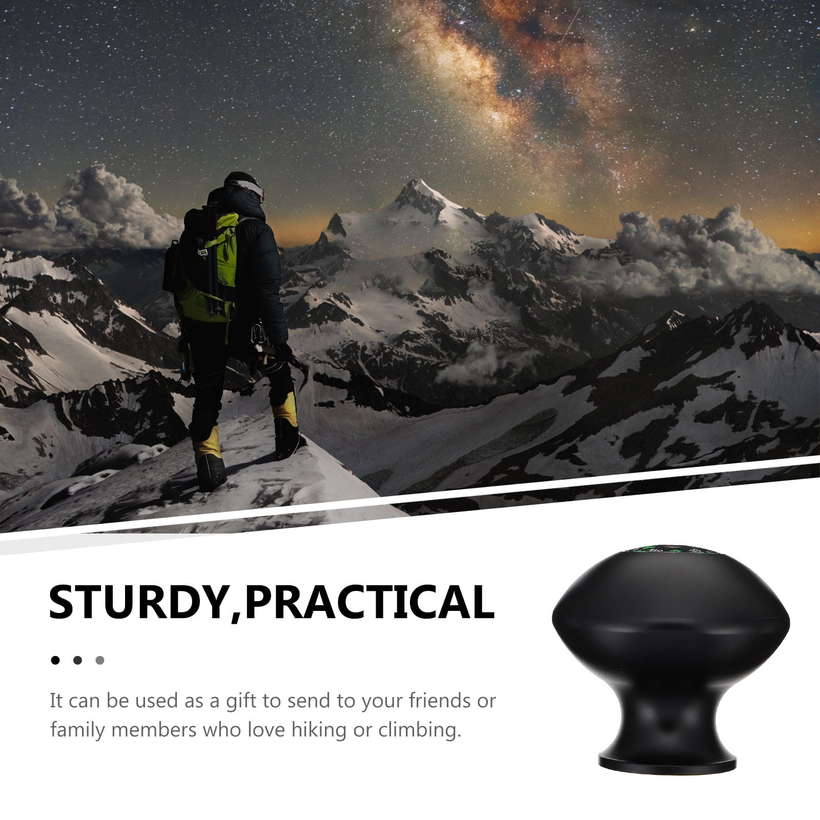 Worgeous 1Pc Universal Trekking Pole Spherical Head Cover with Compass ...