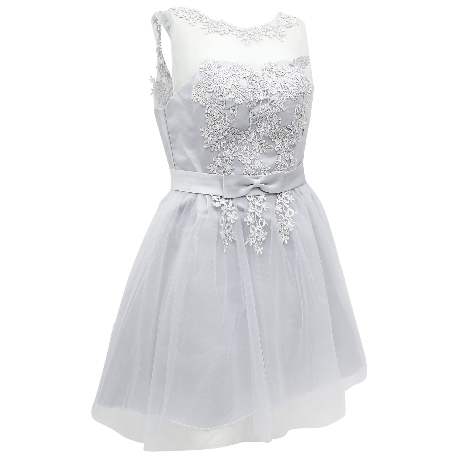 Worgeous 1Pcs Short Grey Lace Dress for Communion Ceremony - Walmart.com
