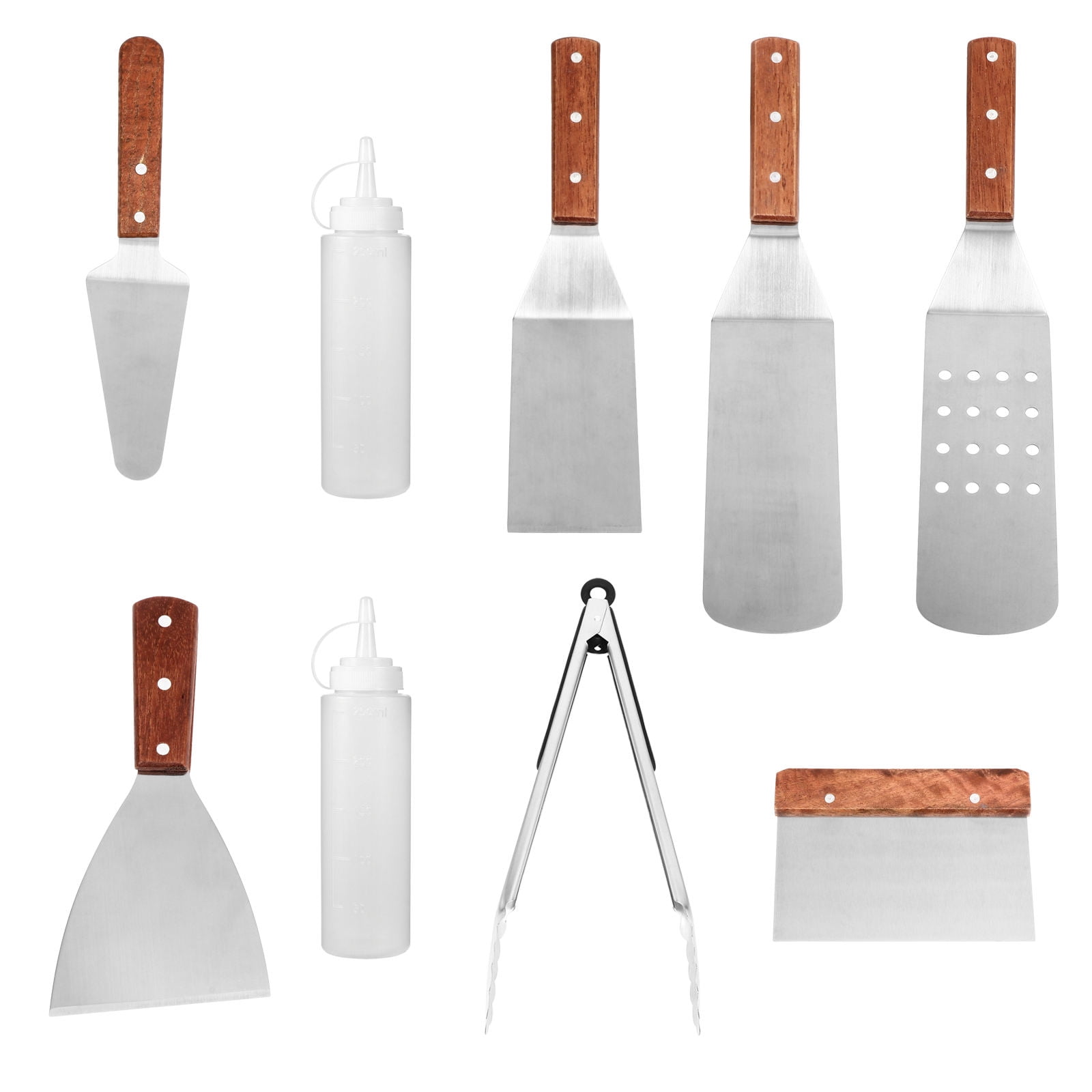 Worgeous BBQ Accessory Set Barbecue Tools Stainless Steel Silver 9pcs ...