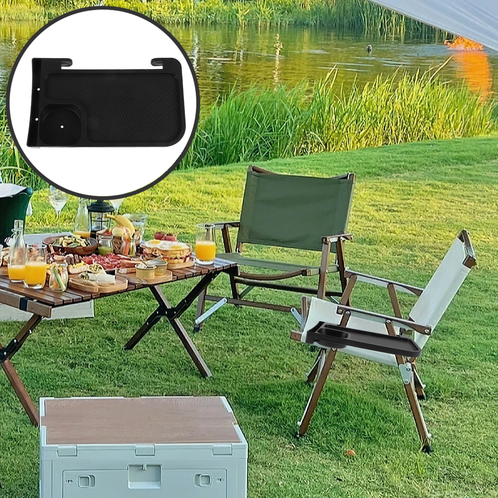 Worgeous 1Set Black Abs Plastic Folding Chair Holder for Chairs and ...