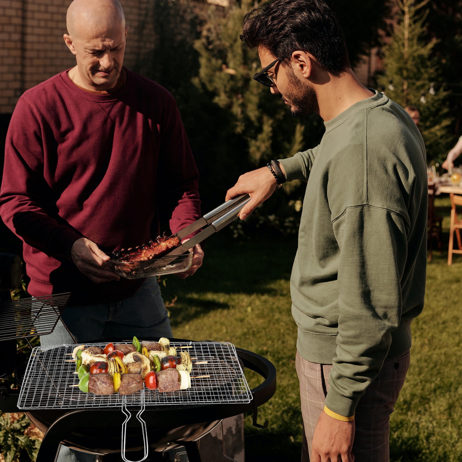 Worgeous 1Set Fish Basket for Grilling for Outdoor Barbecue and Picnic ...