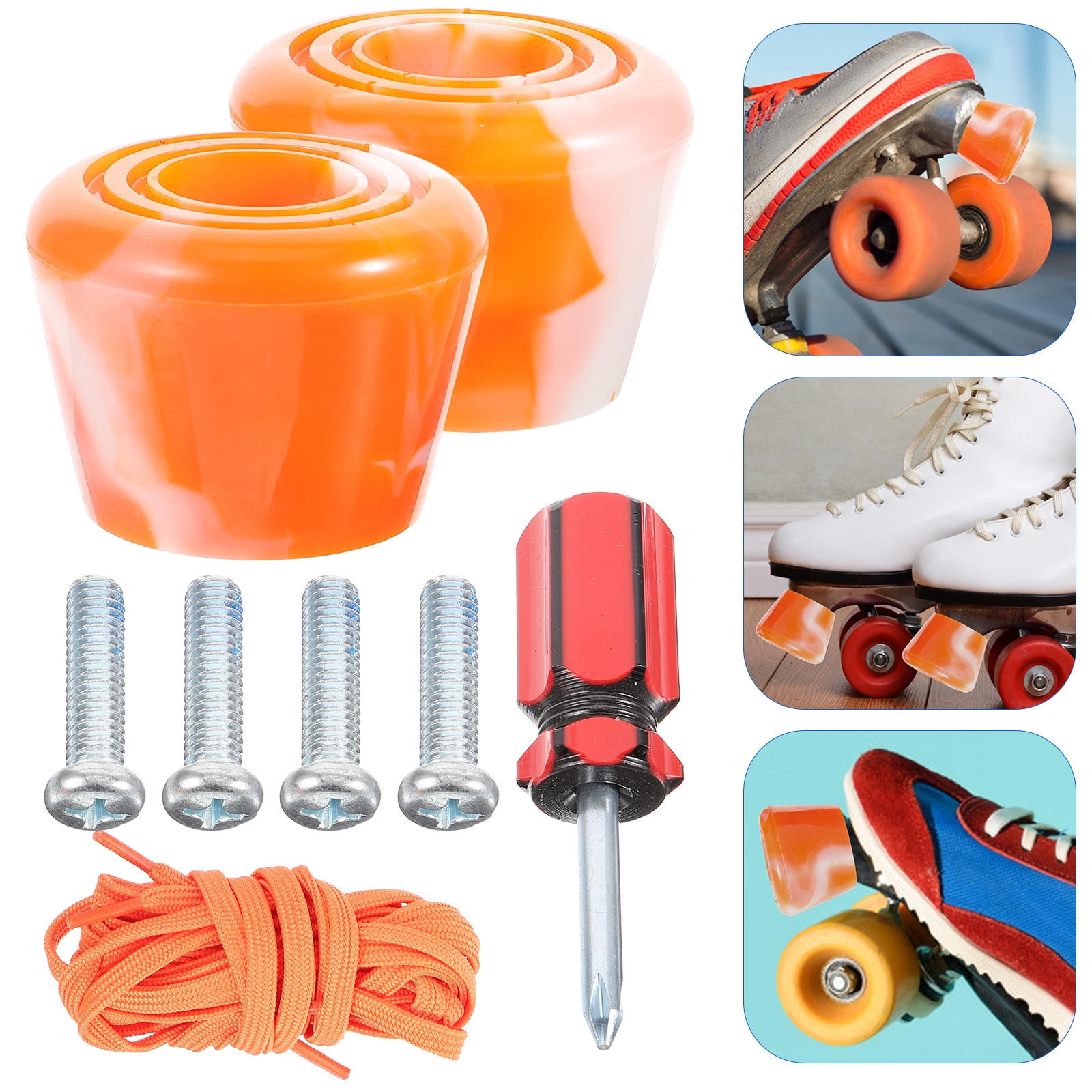 Worgeous Toes Stops Roller Skate Orange Metal 1 Set - Walmart.com
