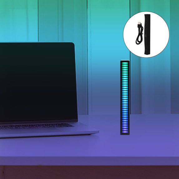 Worgeous Voice-Activated Lamp Black PVC 1 Set 7.9X0.98X0.79In Car ...