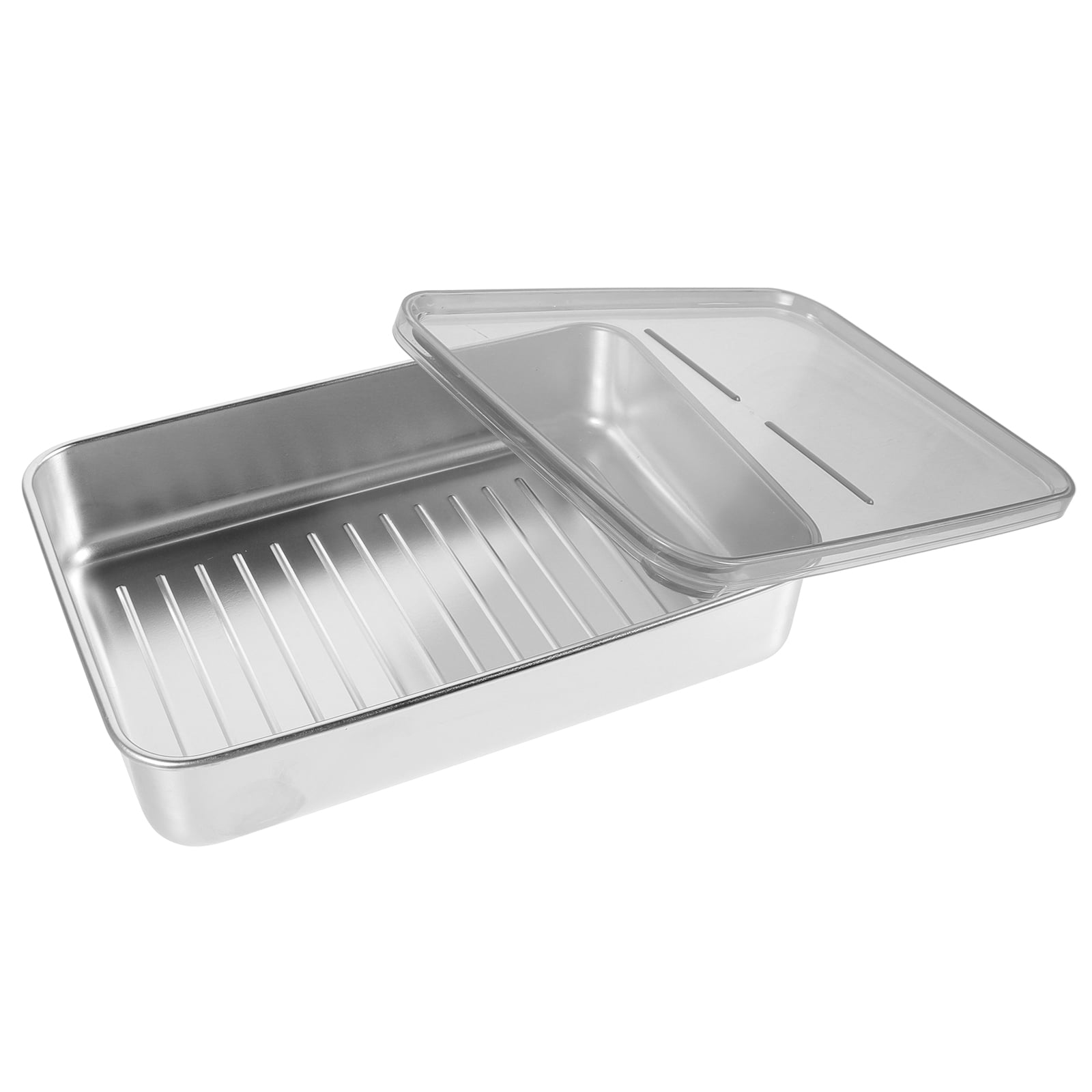 Worgeous 1Set Portable Snack Box Grey 20x14 5cm 800ml Stainless Steel ...