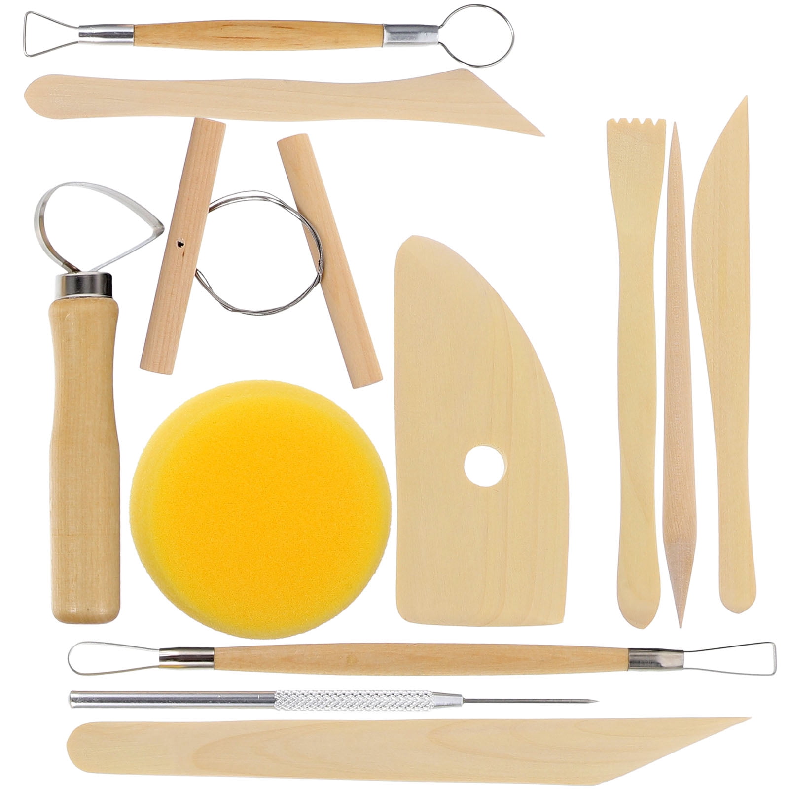 Worgeous 1Set Pottery Sculpting Tool Set for Various Shapes Wood Metal ...