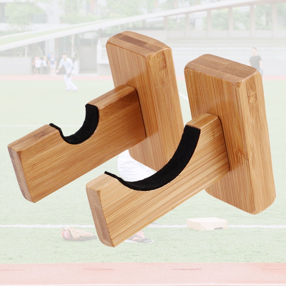 Worgeous 1Set Rectangular Bat Display Stand Wooden Natural Texture for ...
