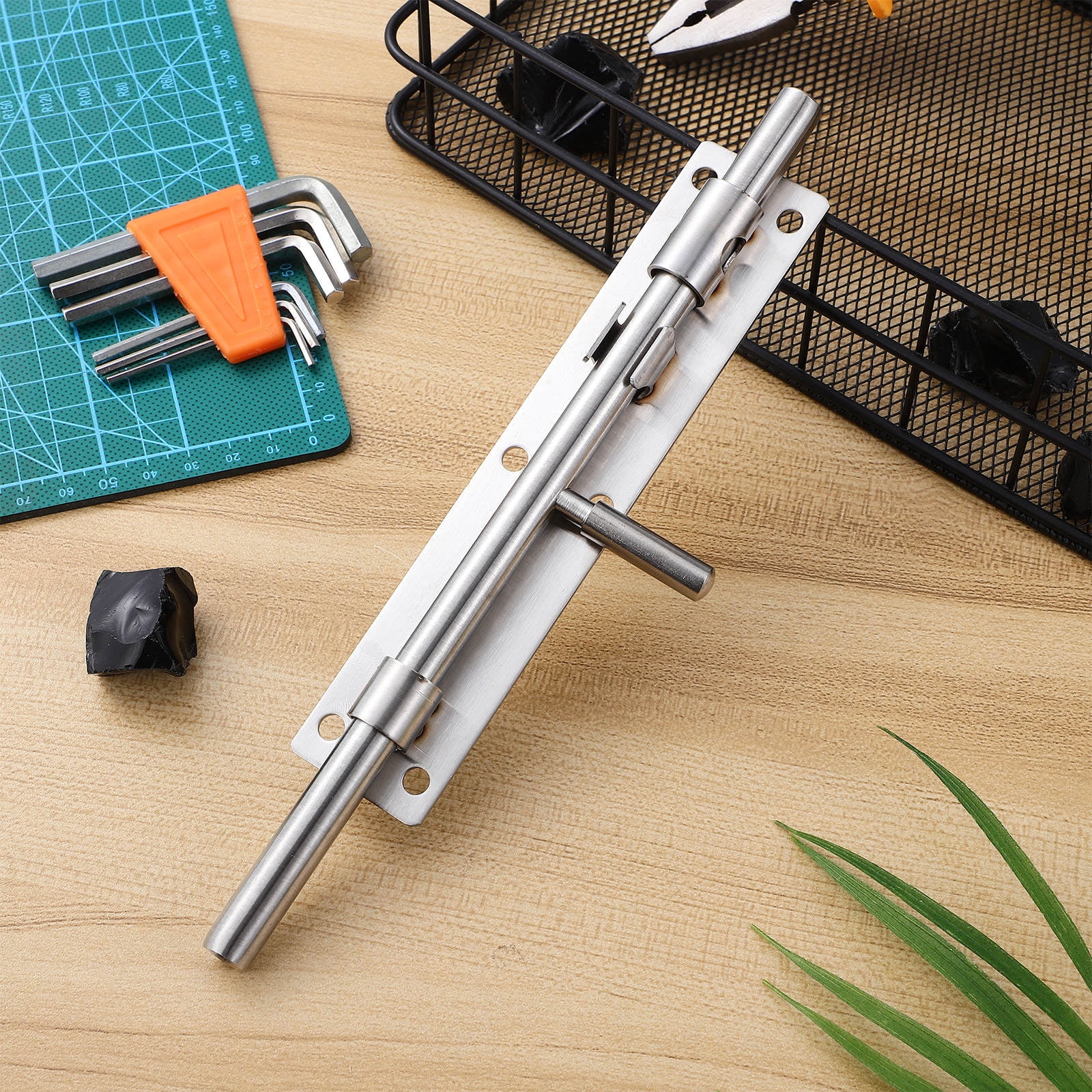 Worgeous Slide Bolt Locks for Doors Silver Stainless Steel 1Pcs ...