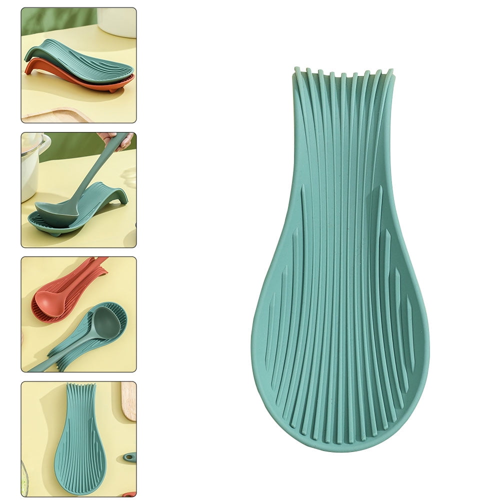 Worgeous Kitchen Utensils Holder Spoon Storage Rack Silicone Blue 1Set ...