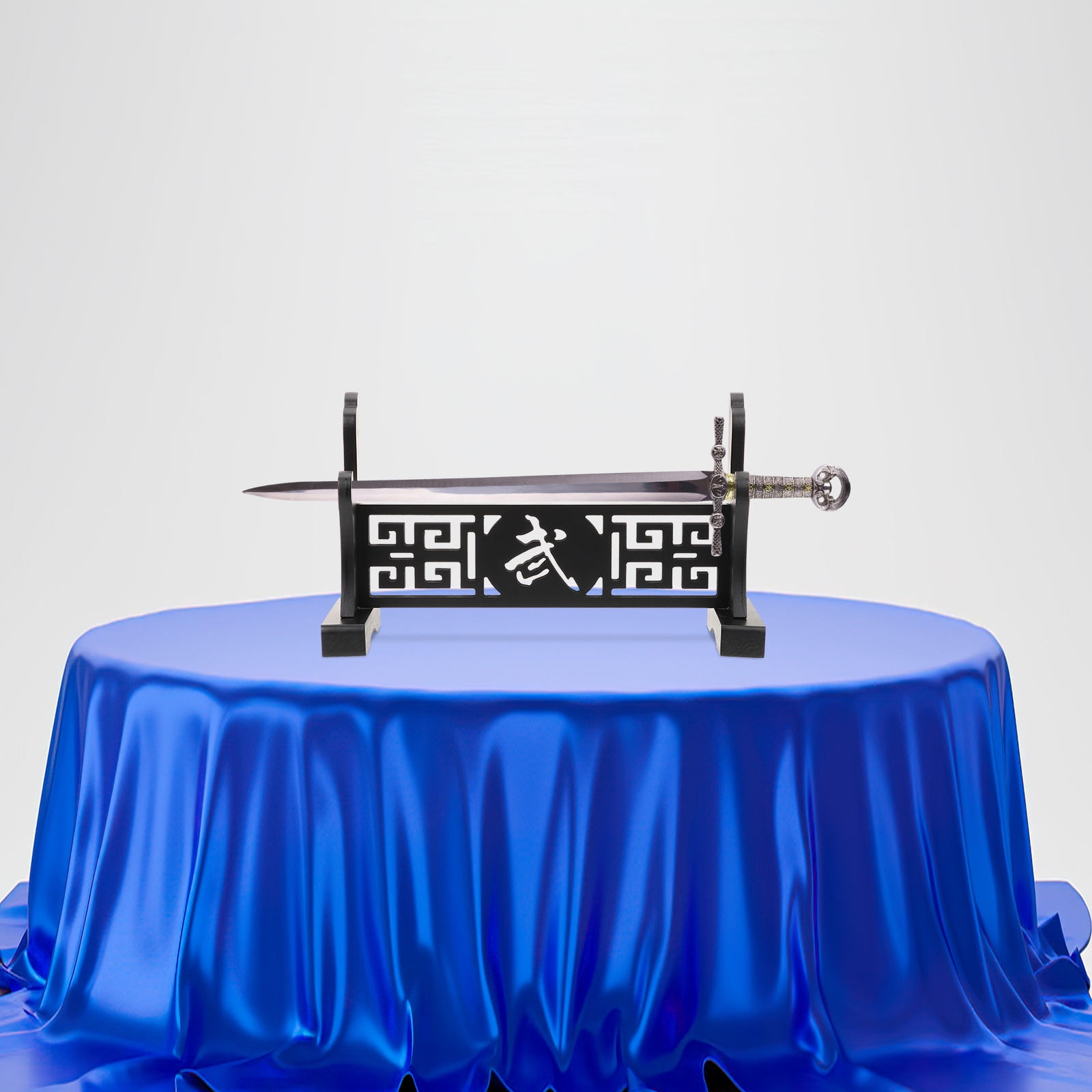 Worgeous 1Set Sword Display Stand Black Wooden with Retro Cutout ...