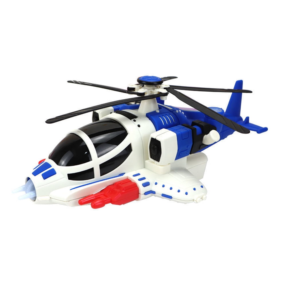 COMPUKAS Blue Helicopter Toy 1Set Abs With Music And Light For Kids ...