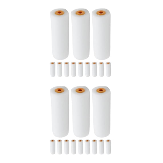 Worgeous 2 Count Roller Brush Half Foam High Density Hair Rollers Paint ...