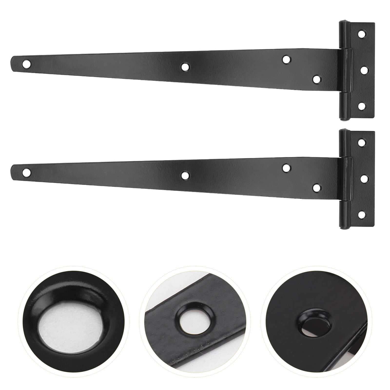 Milisten Garden Gate Hinges T Shape Hinges Black 2PCS 10 Inches ...