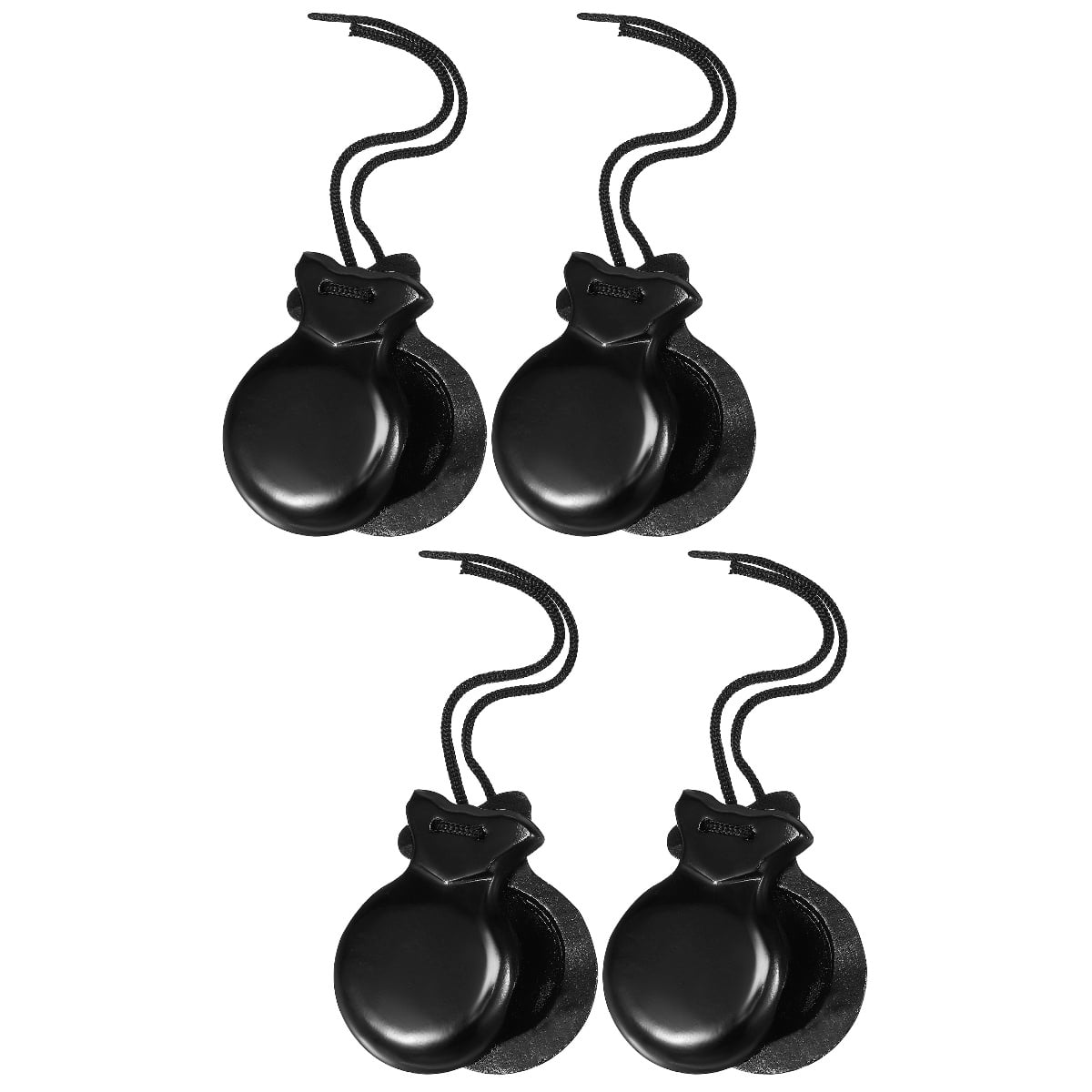 Worgeous 2 Pairs Wooden Castanets Spanish Castanets Percussion ...