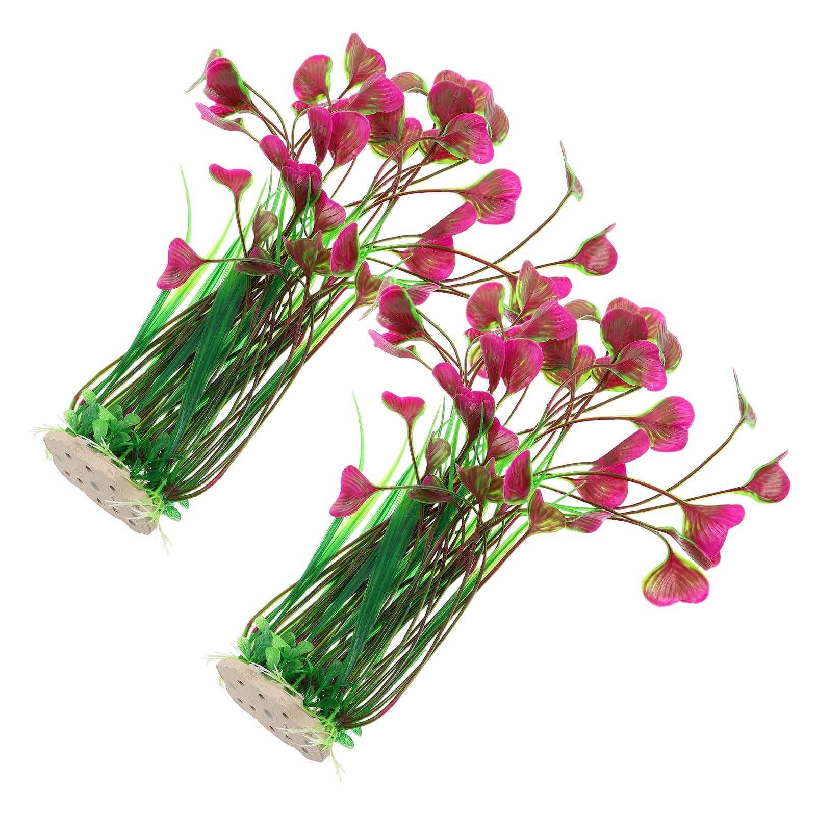 Worgeous 2 Pcs Aquarium Artificial Plant Landscape Realistic Fish Tank ...