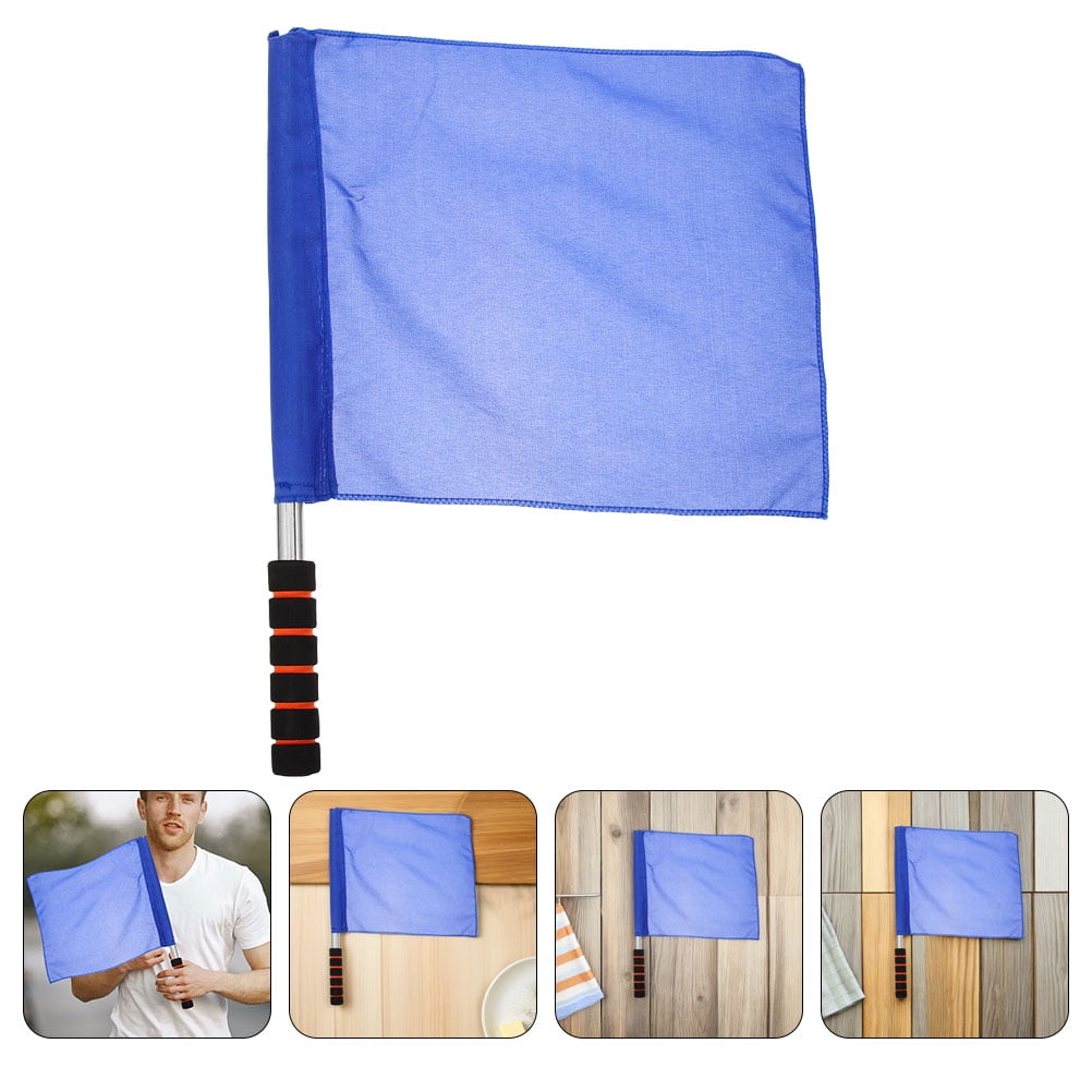 Worgeous 2 Pcs Banner Referee Flags Soccer Volleyball Traffic Control Blue - Walmart.com