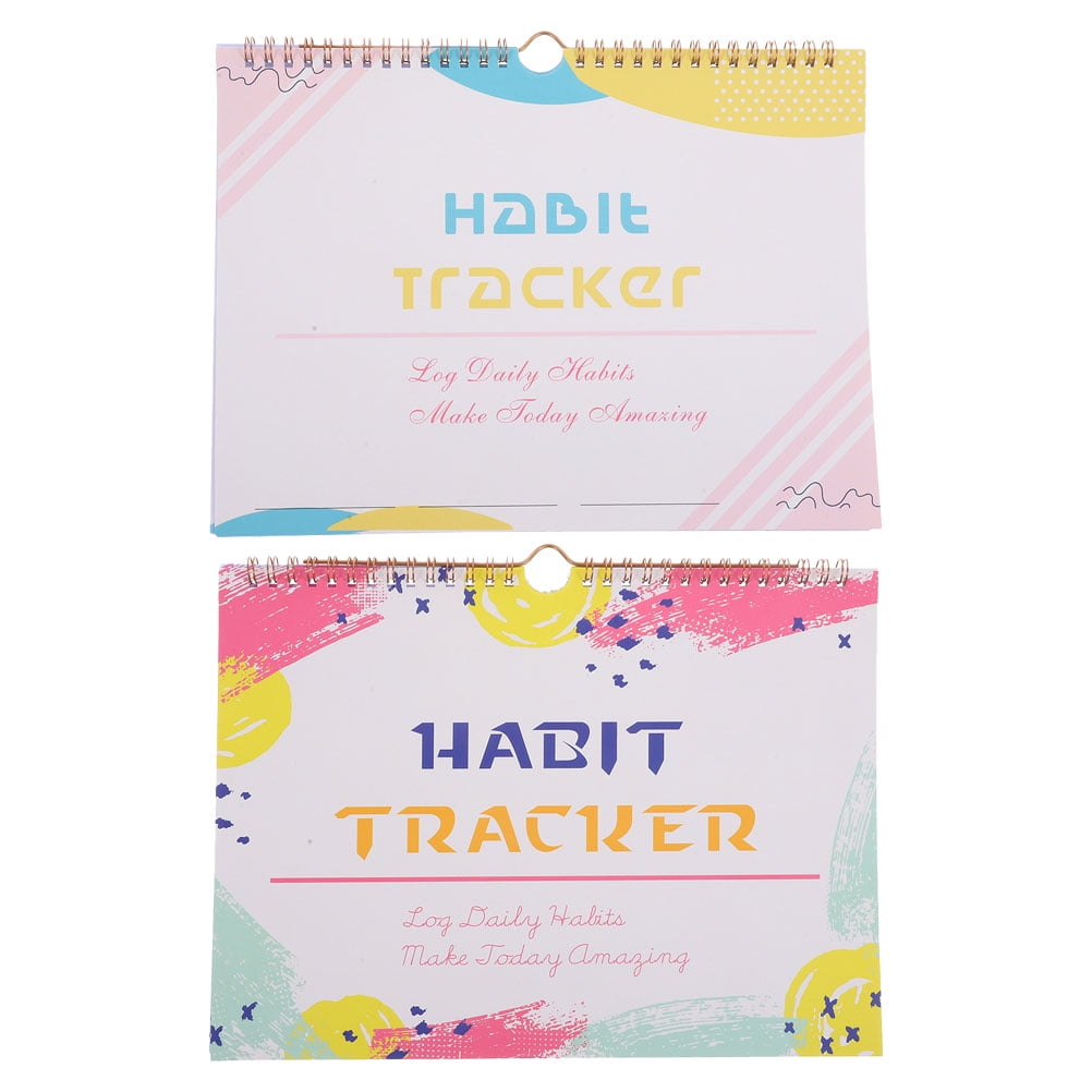 Worgeous 2 Pcs Block Self-discipline Check-in Schedule Work - Walmart.com