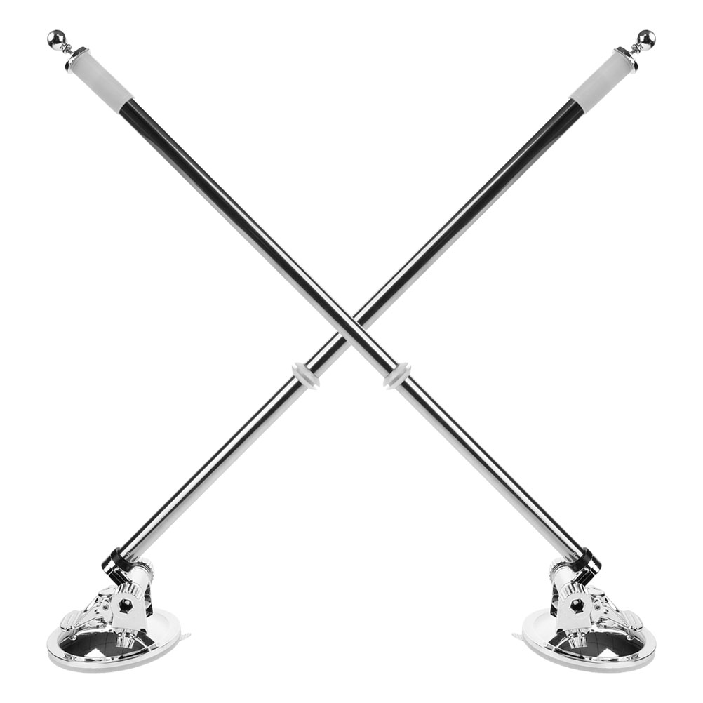 Worgeous 2 Pcs Flag Pole Bracket Installation Table Flagpole Car Silver ...