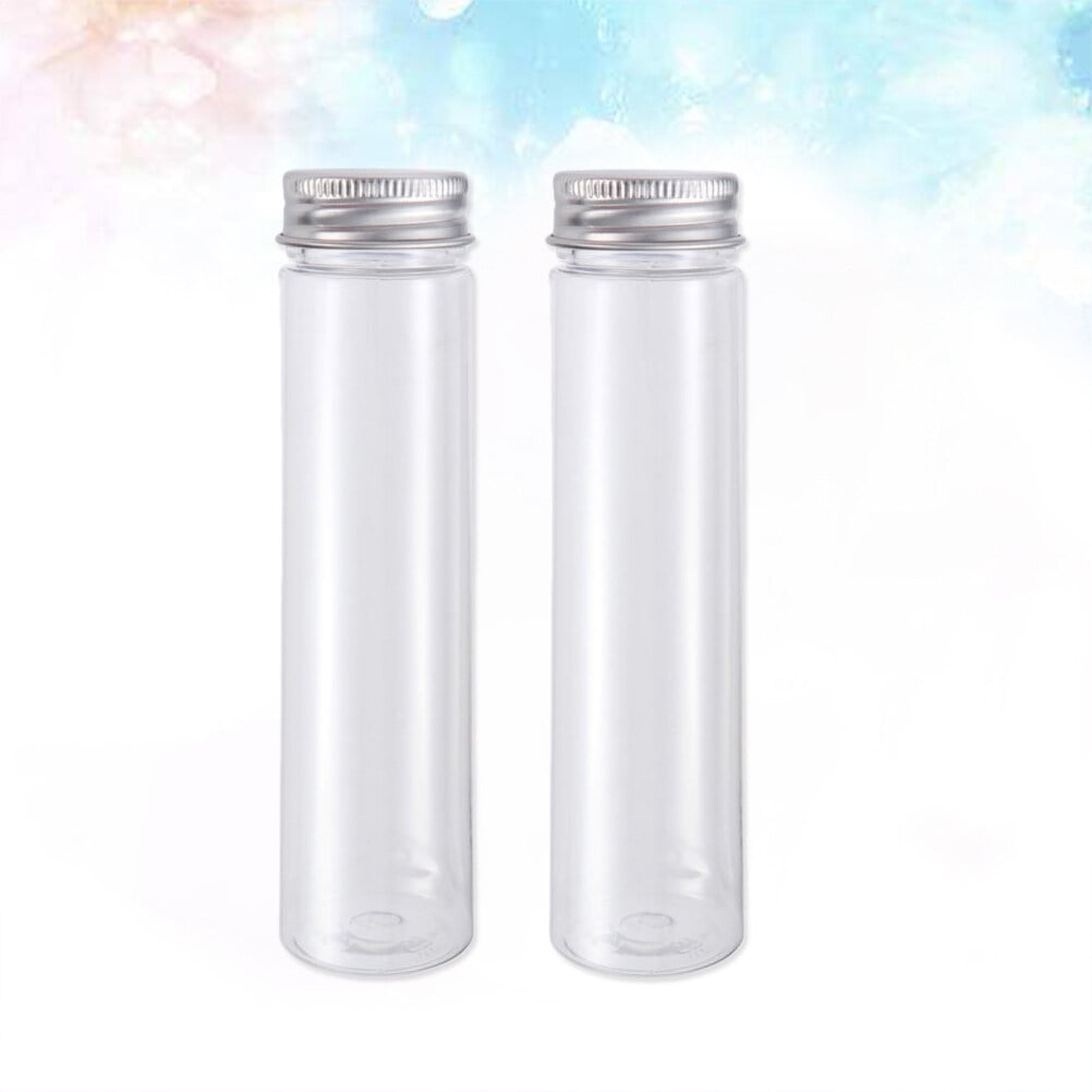 Worgeous 2 Pcs Flat Bottom Test Tube Tubes with Lids Airtight Travel ...