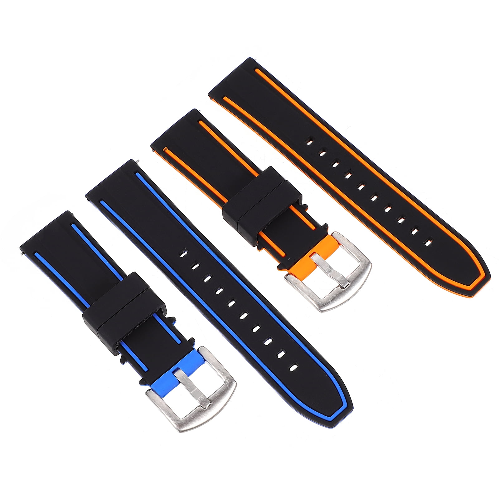 Worgeous 2 Pcs Glassware Silicone Strap Watch Band Safe for Human Skin ...