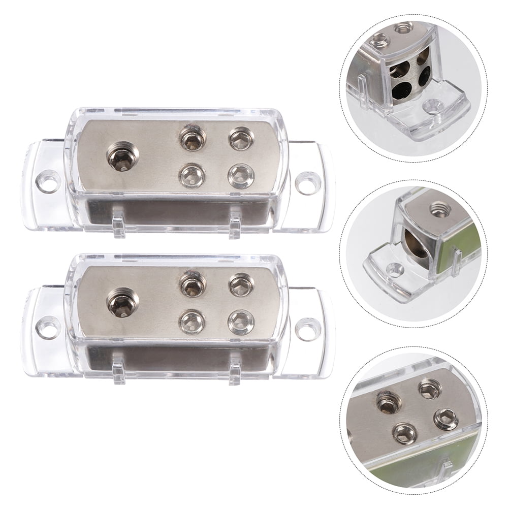 Worgeous 2 Pcs Junction Audio Power Distribution Block Fuse Amplifier ...