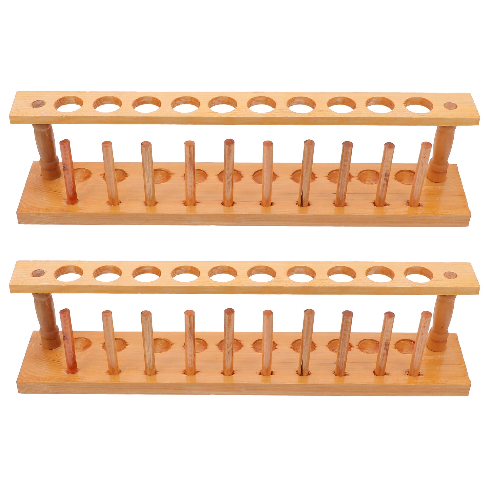 WHAMVOX 2pcs Khaki Test Tube Racks with 10 Slots for Teaching Use ...