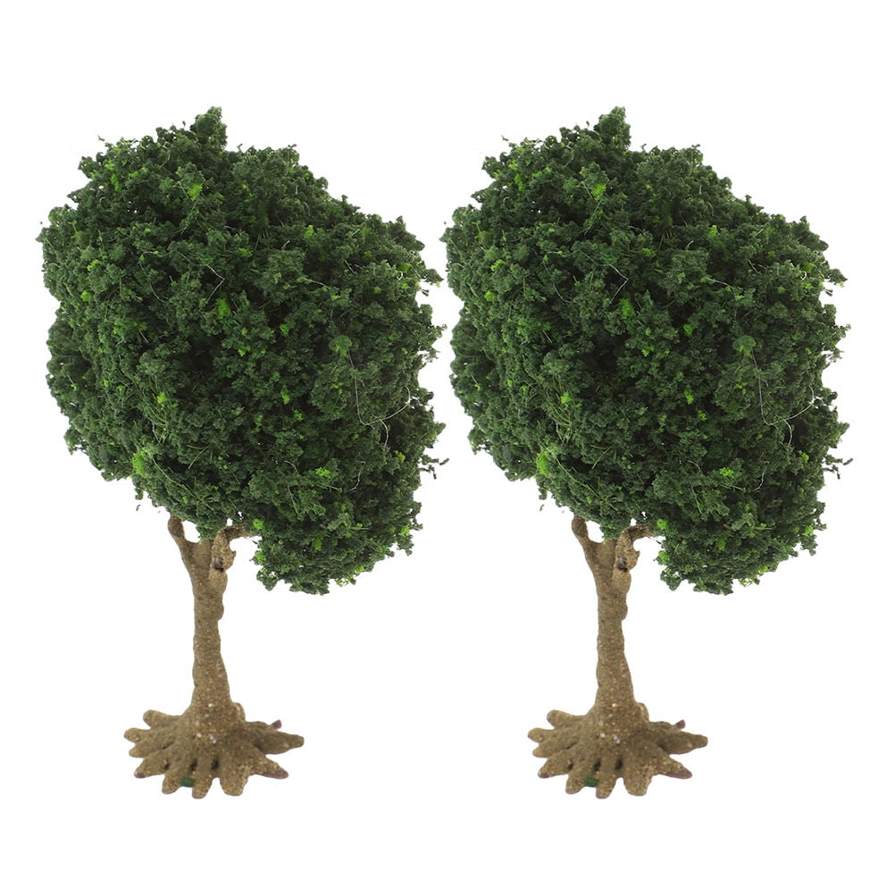 Worgeous 2 Pcs Mini Model Trees Miniature Trees Model Train Scenery ...