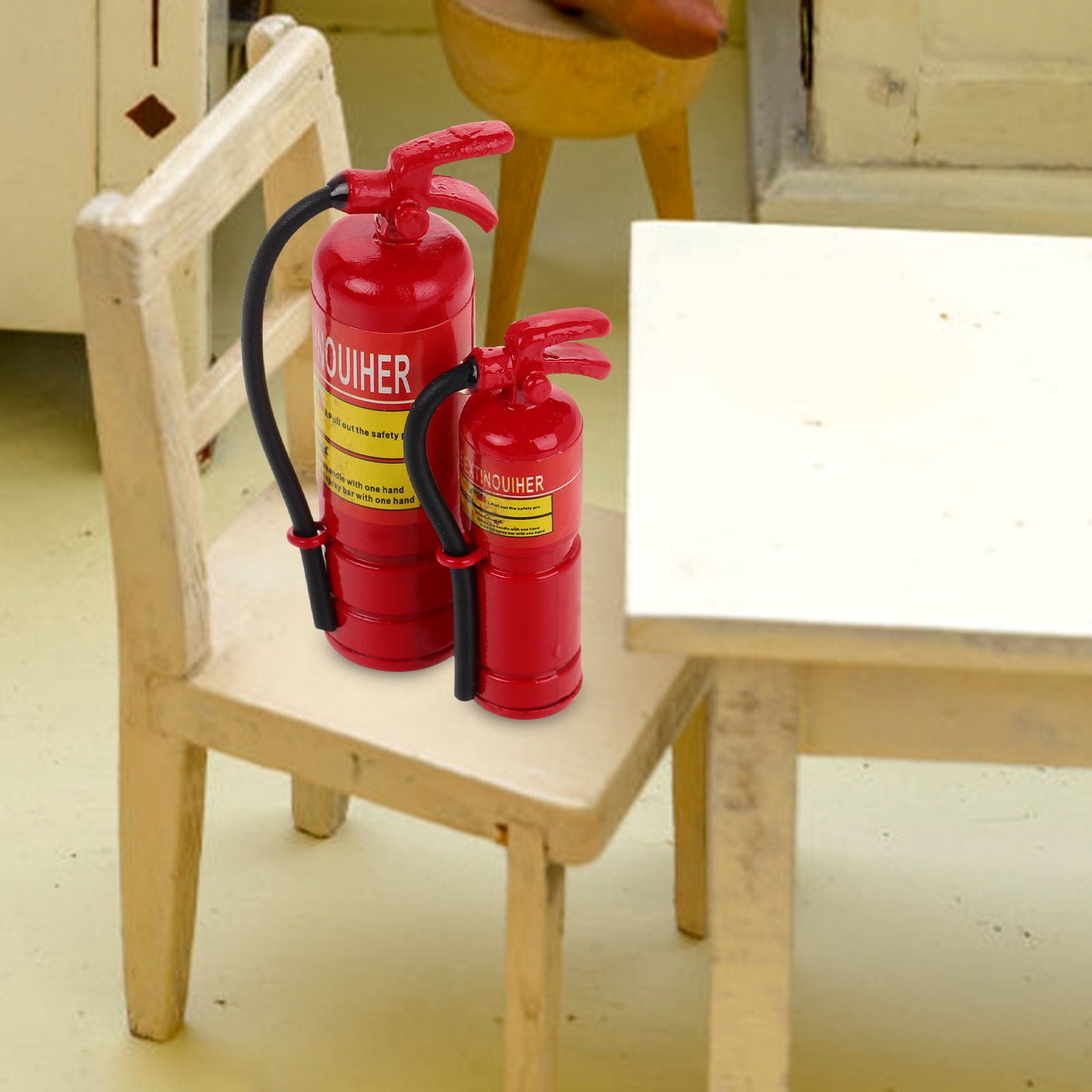 Worgeous 2 Pcs Miniature Mini Fire Extinguisher Model 4.50X1.00X1.00CM ...